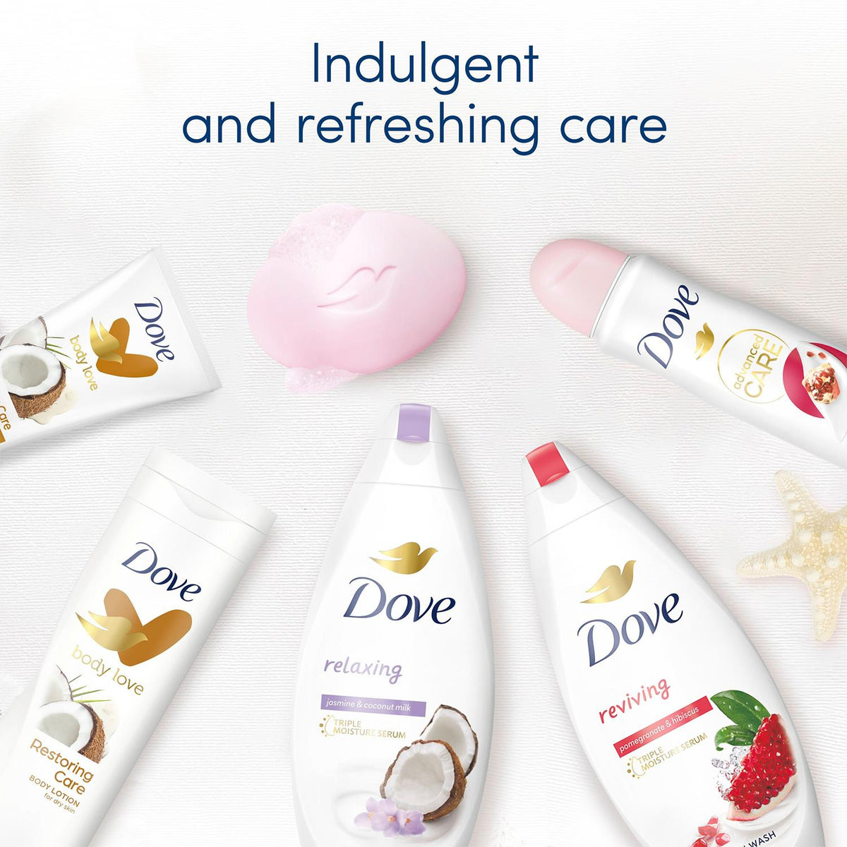Dove Time to Refresh Complete Collection 6Pcs Gift Set for Her with Sh ...