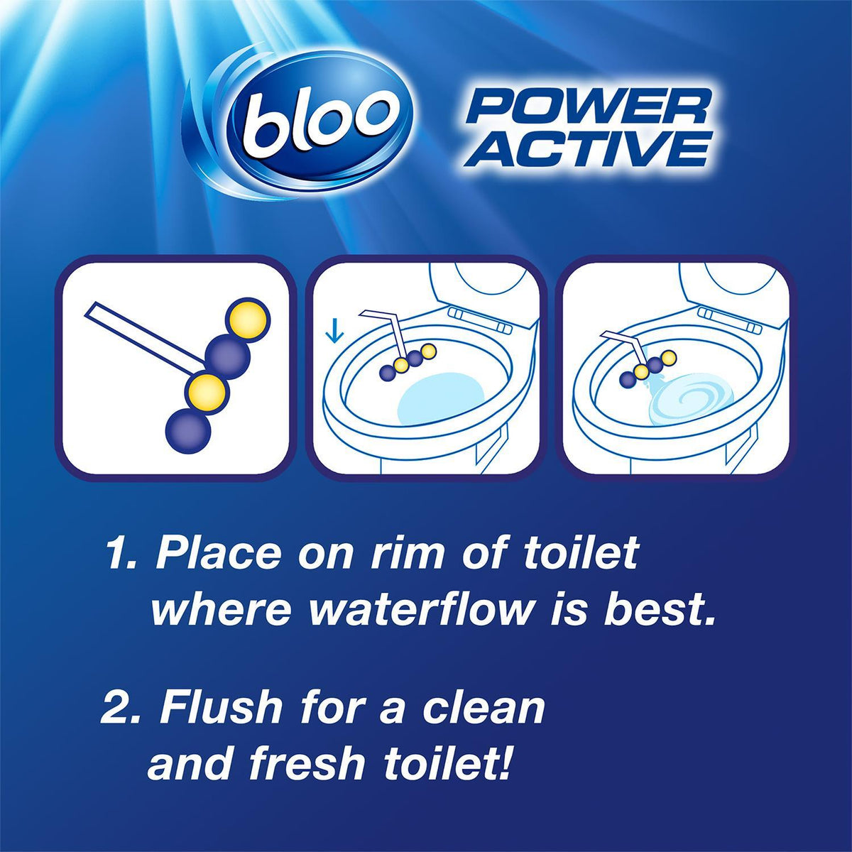 Bloo Toilet Rim Blocks Colour Active+ Lemon for Anti-Limescale Effect ...