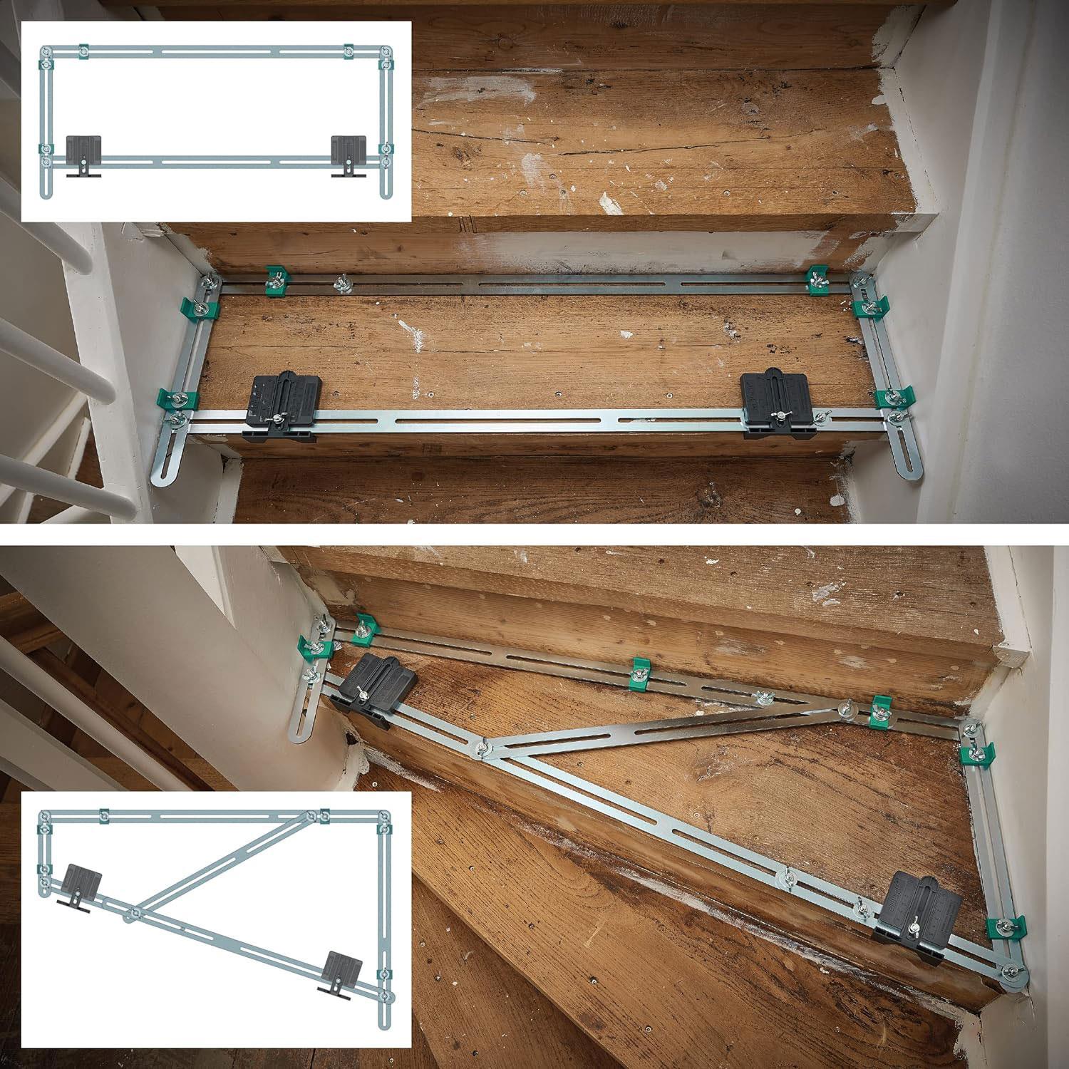 wolfcraft Stair Gauge for Measuring Steps & Precise Gauging Set of 39 ...