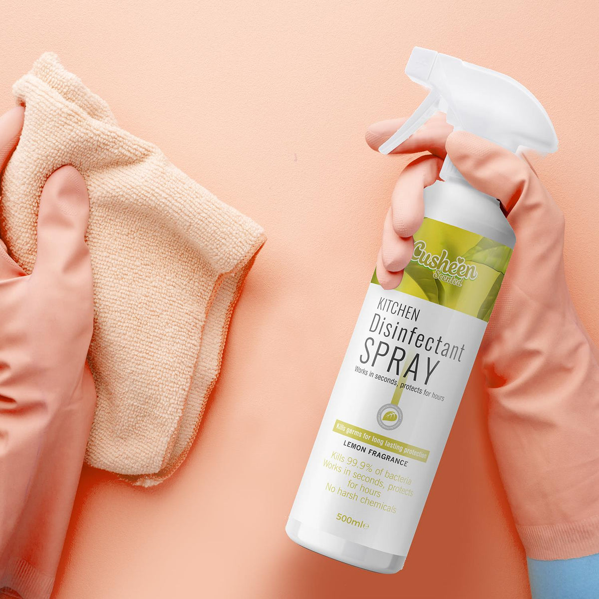 Cusheen Disinfectant Lemon & Lavender with Bathroom Cleaner Spray, 3x ...