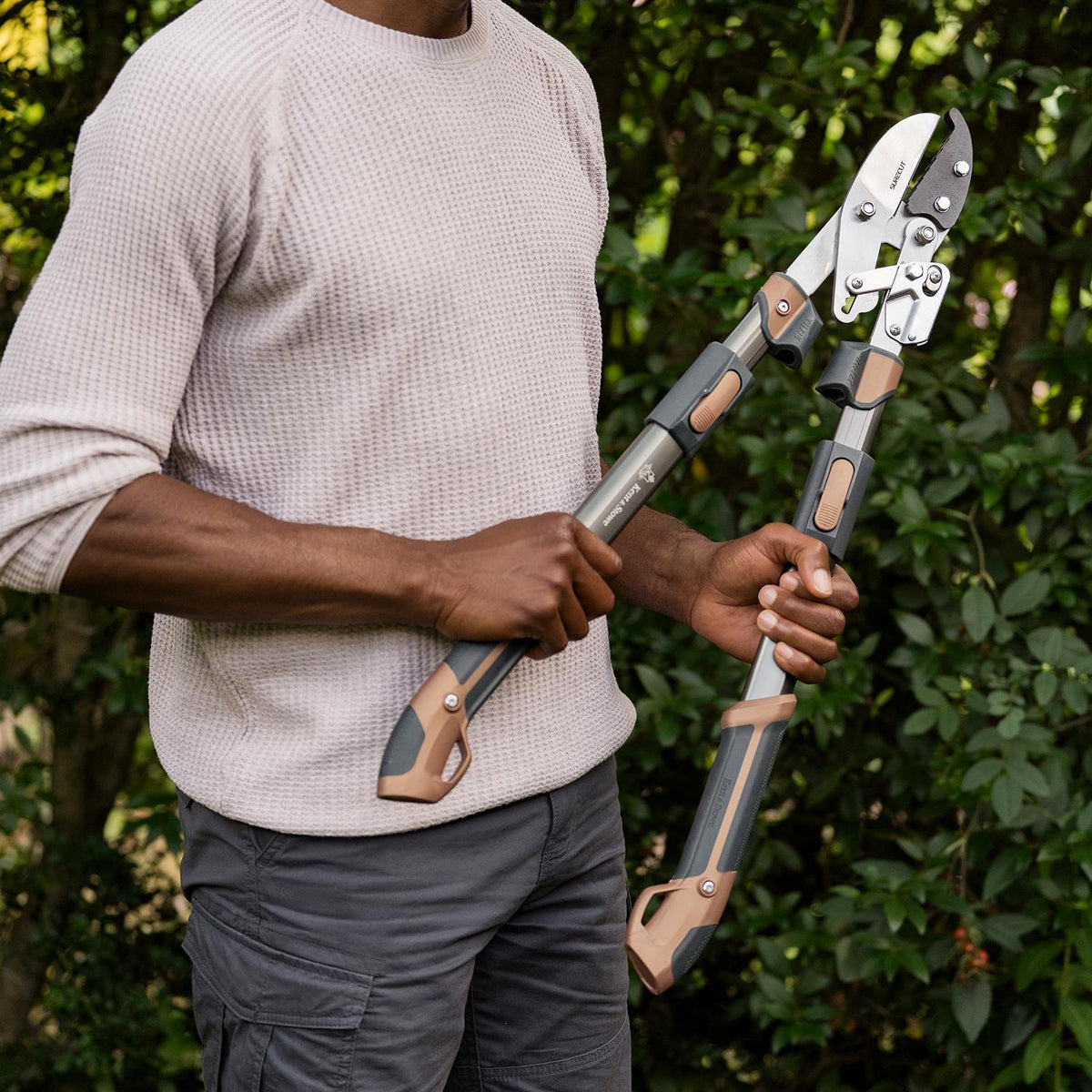 Kent & Stowe KS Surecut Hard Wood Extra Power Geared Anvil Lopper 40mm ...