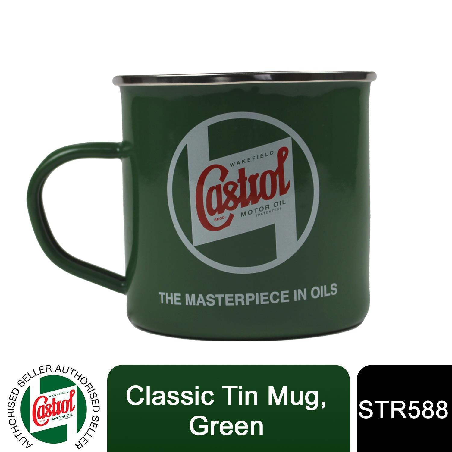 Castrol Classic Tin Mug with Classic Logo Decal and Enamelled for Cupp ...