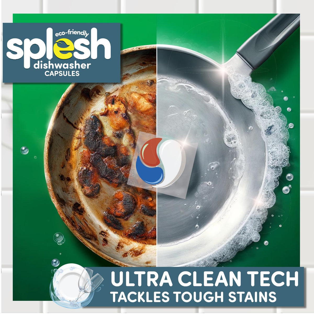 Splesh 3 in 1 Ultimate Freshness Dishwasher Tablets, Lemon Scent 150 C ...