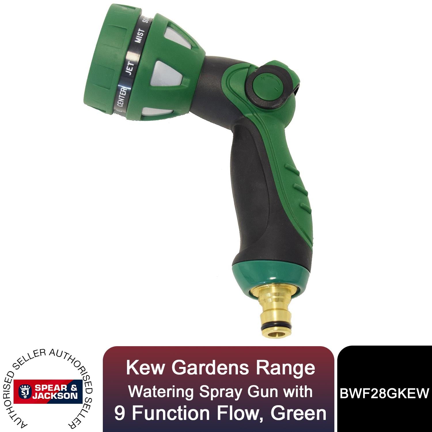 Spear & Jackson Watering Spray Gun, 9 Function Flow, Kew Gardens Range – Avant Garde Brands