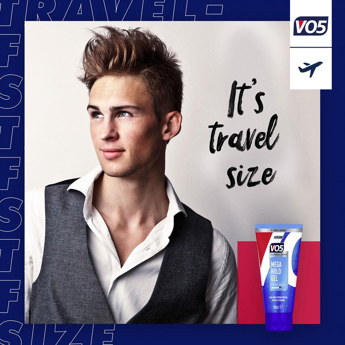 VO5 Mega Hold 24hr Extra Control Travel-Friendly Styling Gel 50ml Pack ...
