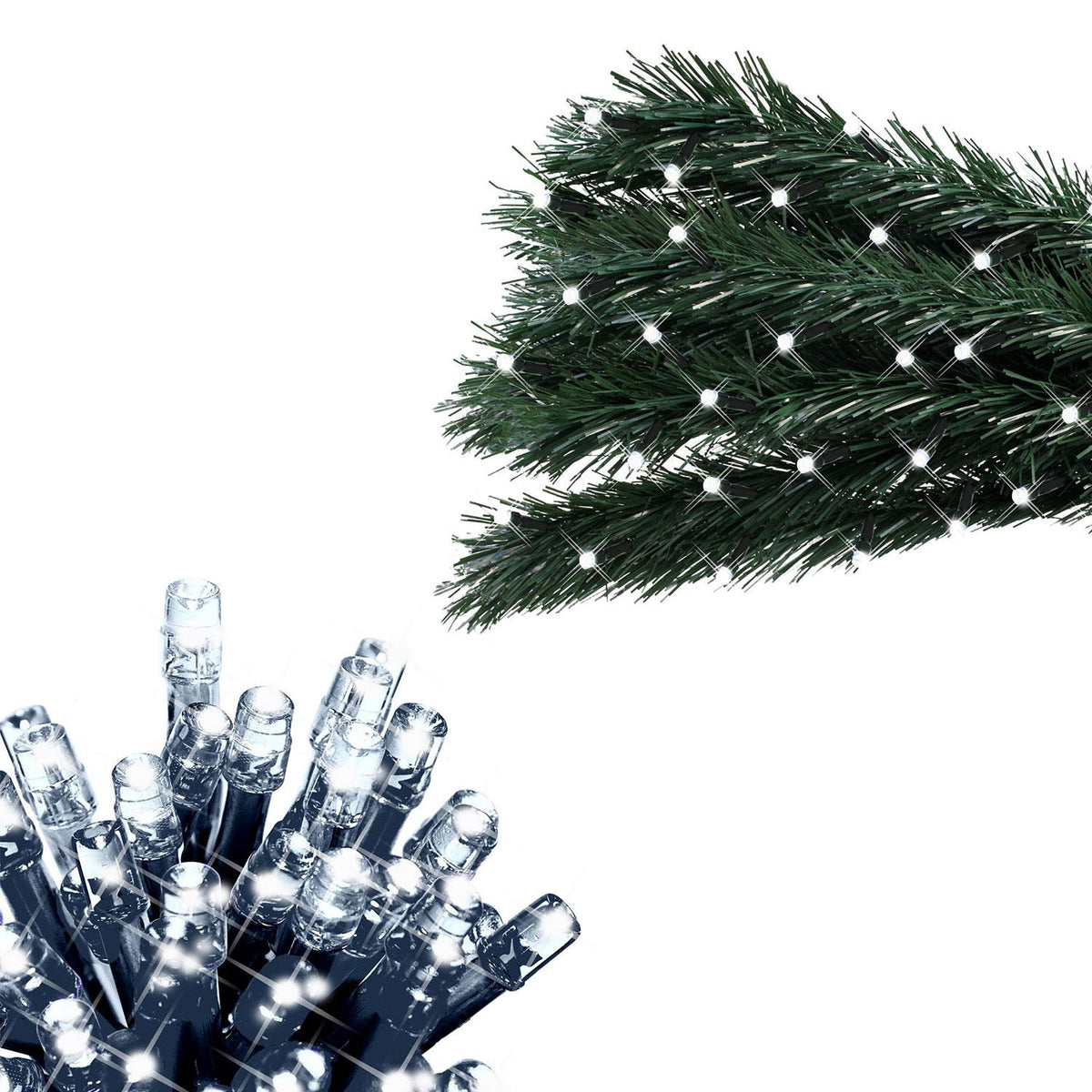 LED Chaser Christmas Lights String Indoor Outdoor Multi-Colour Bright ...