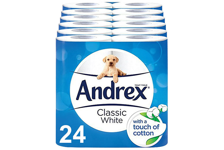 Andrex Classic White Toilet Tissue, 24 or 48 Rolls – Avant Garde Brands