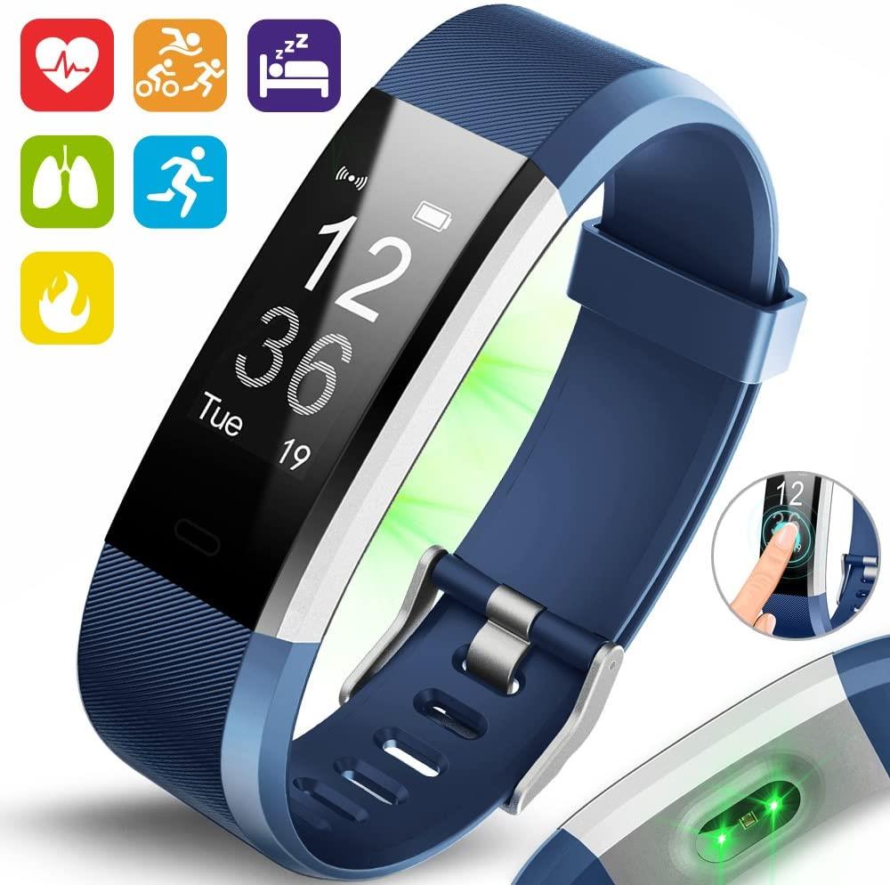 Aquarius Touch Screen Fitness Activity Tracker with Dynamic HRM - Blue ...