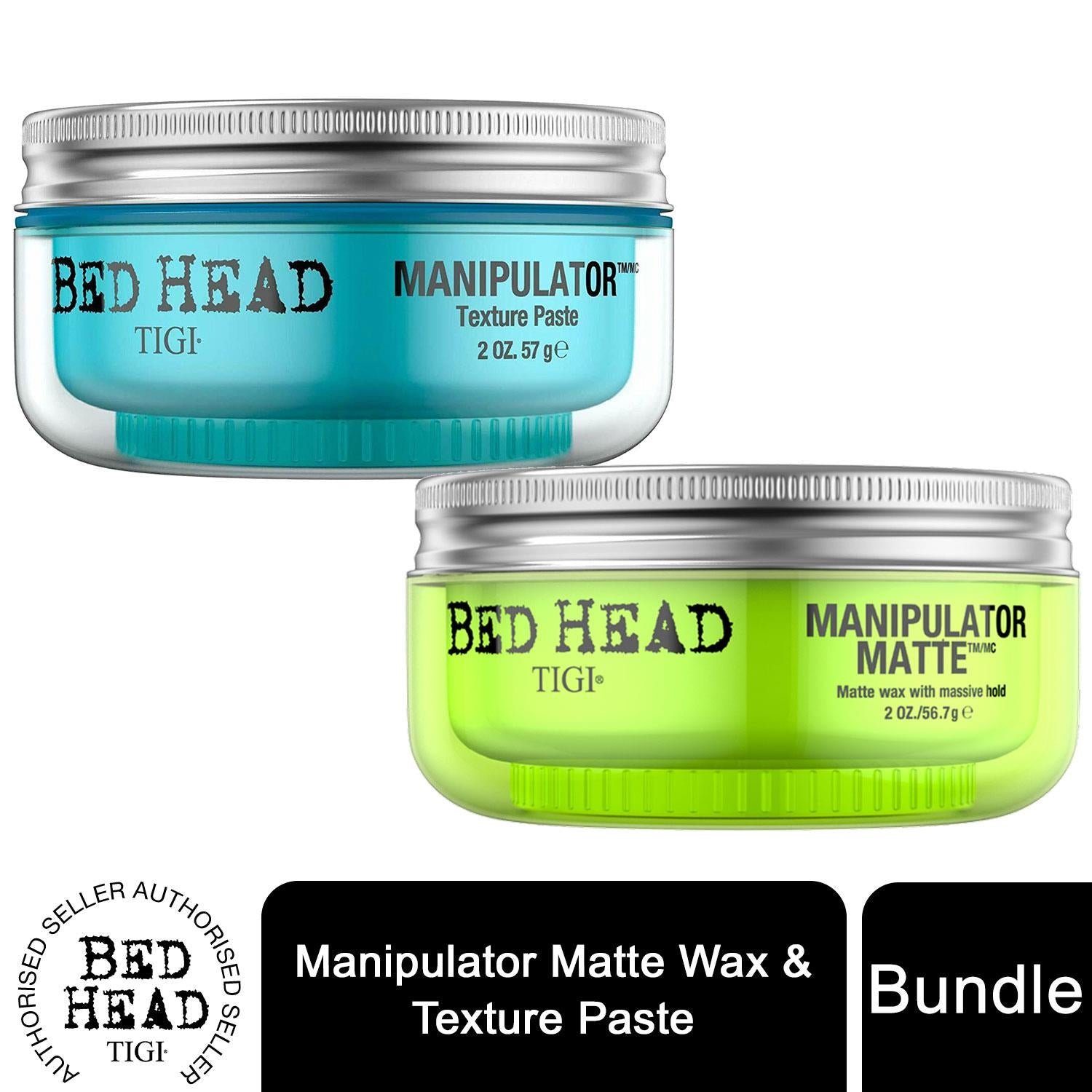 TIGI Bed Head Manipulator Hair Texture Paste57g & Hair Wax56.7g for St ...