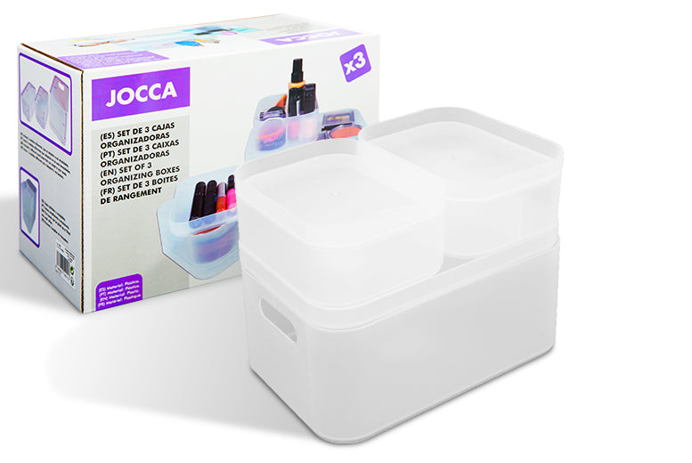 SET OF 3 ORGANISING BOXES – Avant Garde Brands