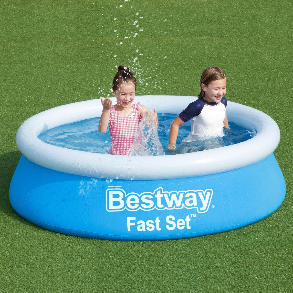 Bestway Fast Set Swimming Pool Above Ground Blue Inflatable 6ft x 20 ...
