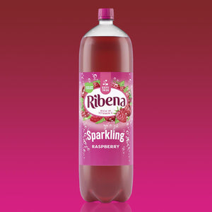 8pk of 2Litre Ribena Raspberry Rich in Vitamin C Sparkling Energy Drin ...
