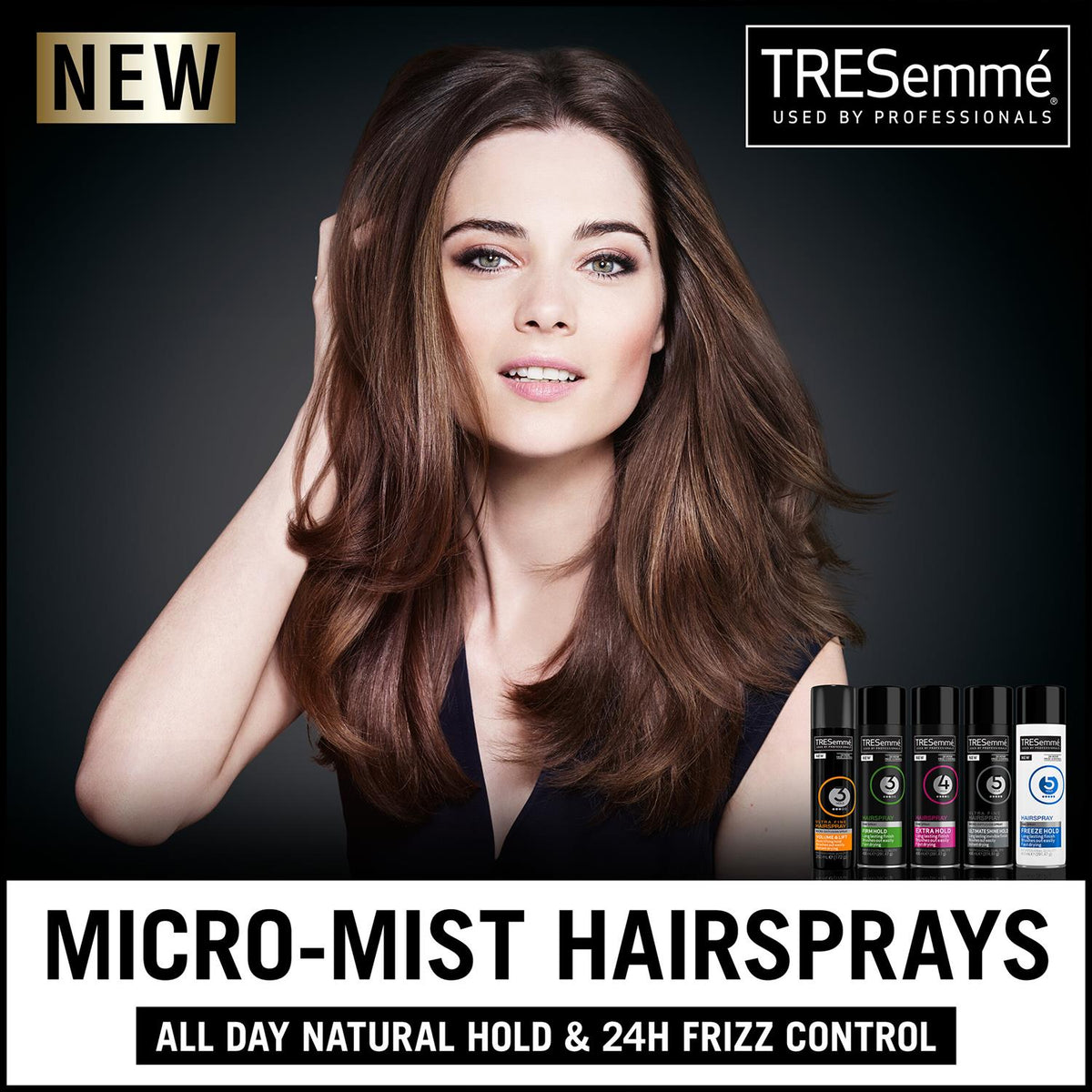 TRESemme 24 Hour Frizz Control Hair Spray, Firm Hold, 3 Pack, 400ml ...
