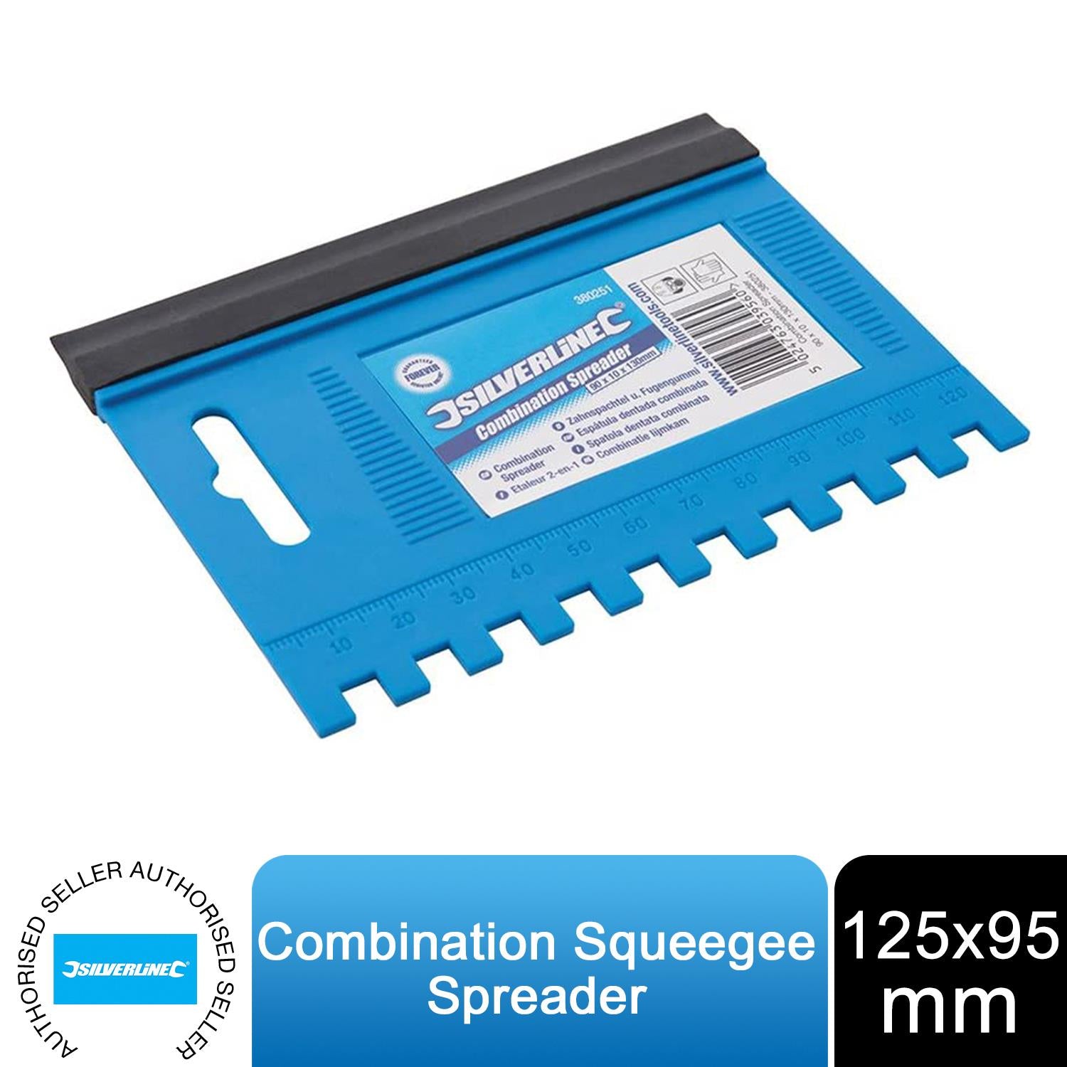 Silverline 380251 Flexible Combination Adhesive Spreader Blade, 125 x ...