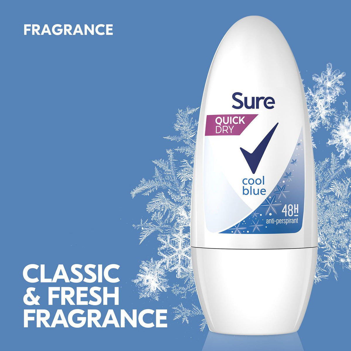 Sure Women Motion Sense Deodorant Roll-On, Cool Blue, 6 Pack, 50ml ...