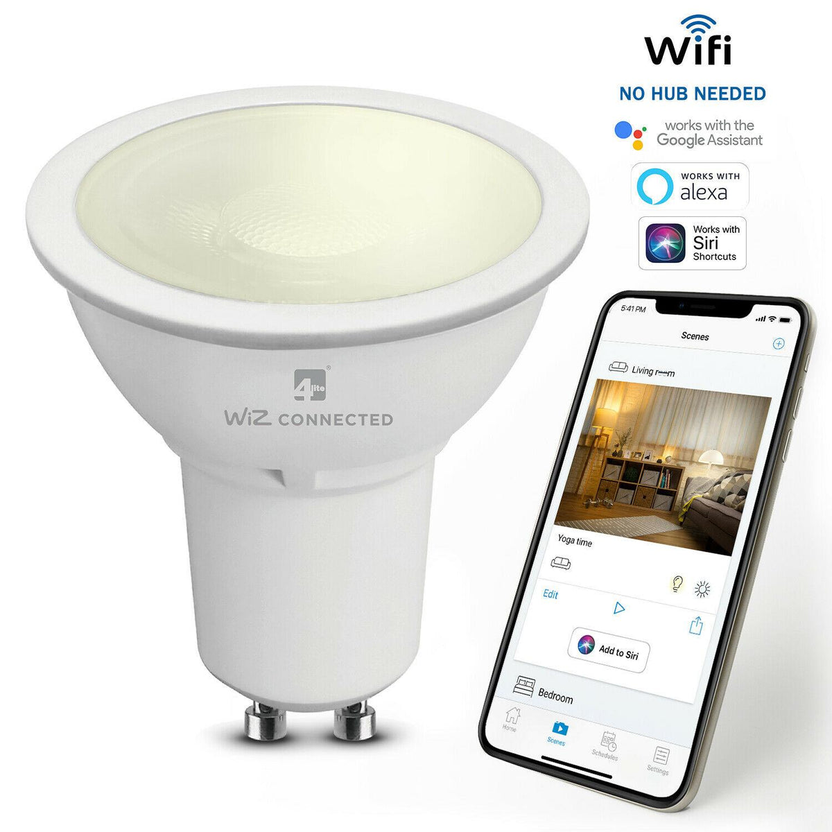 WiZ LED GU10 Smart Bulb Wifi Warm White & Dimmable, 3 Pack – Avant ...
