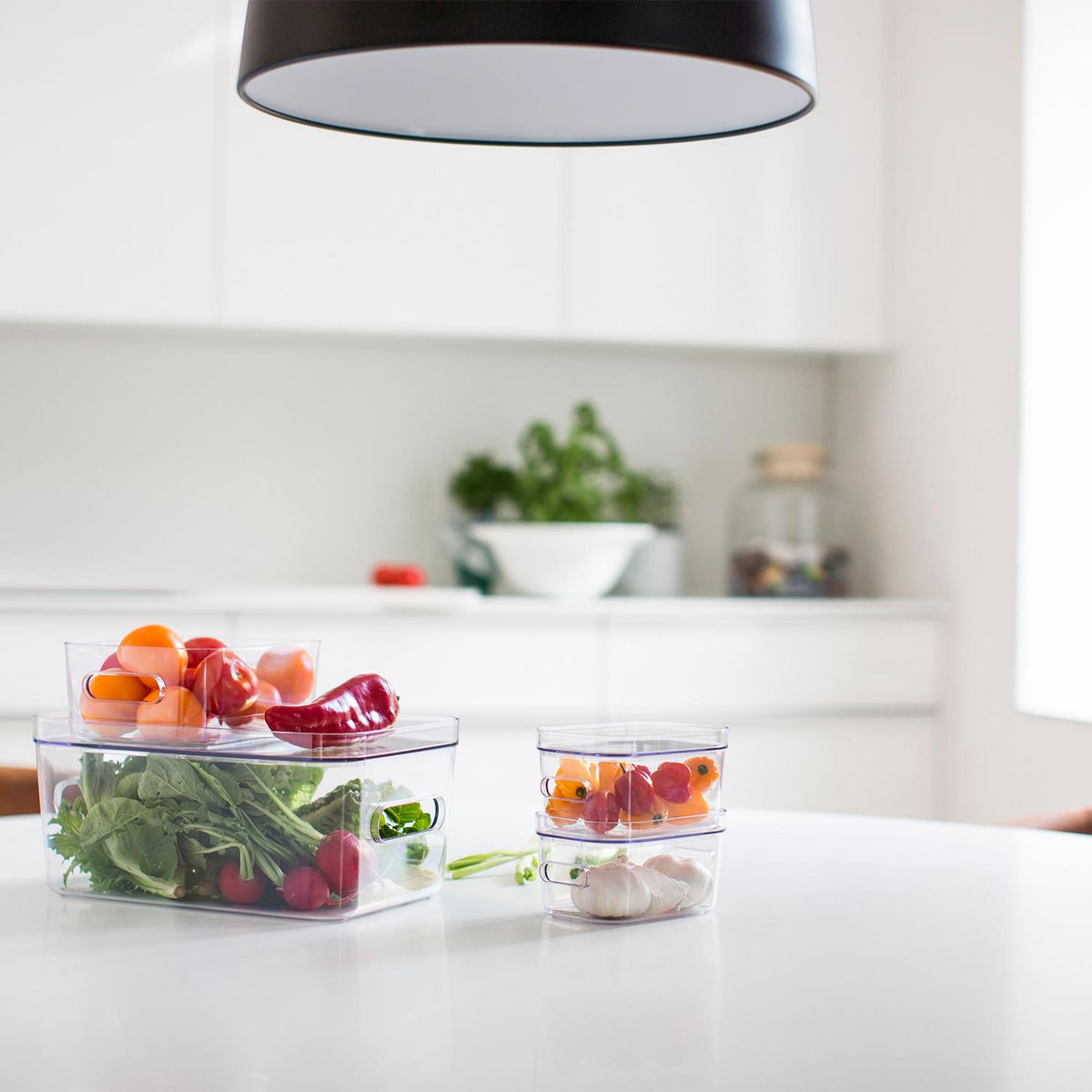 SmartStore Compact Clear Modular Storage Bin Container For Kitchen, M ...