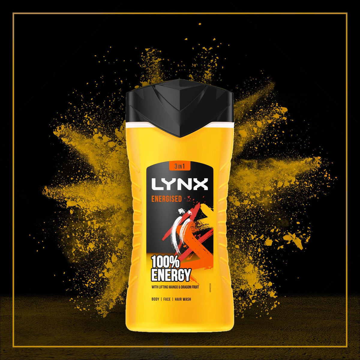 3pk of 225ml Lynx 3-in-1 Energised You with Mango & Dragon Fruit body ...