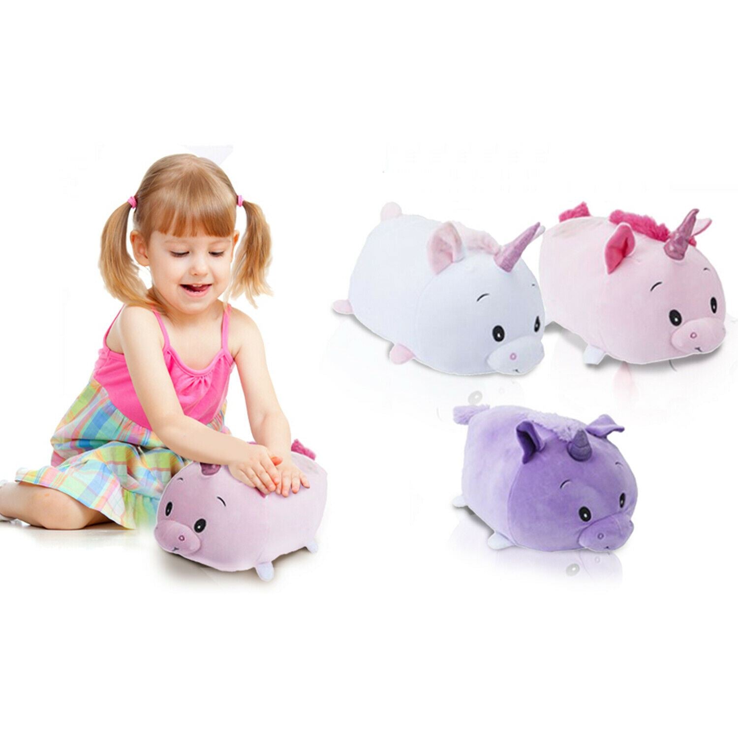 PMS 30cm So Soft Squishy/Roly Poly Unicorn Toy with Assorted Colours ...