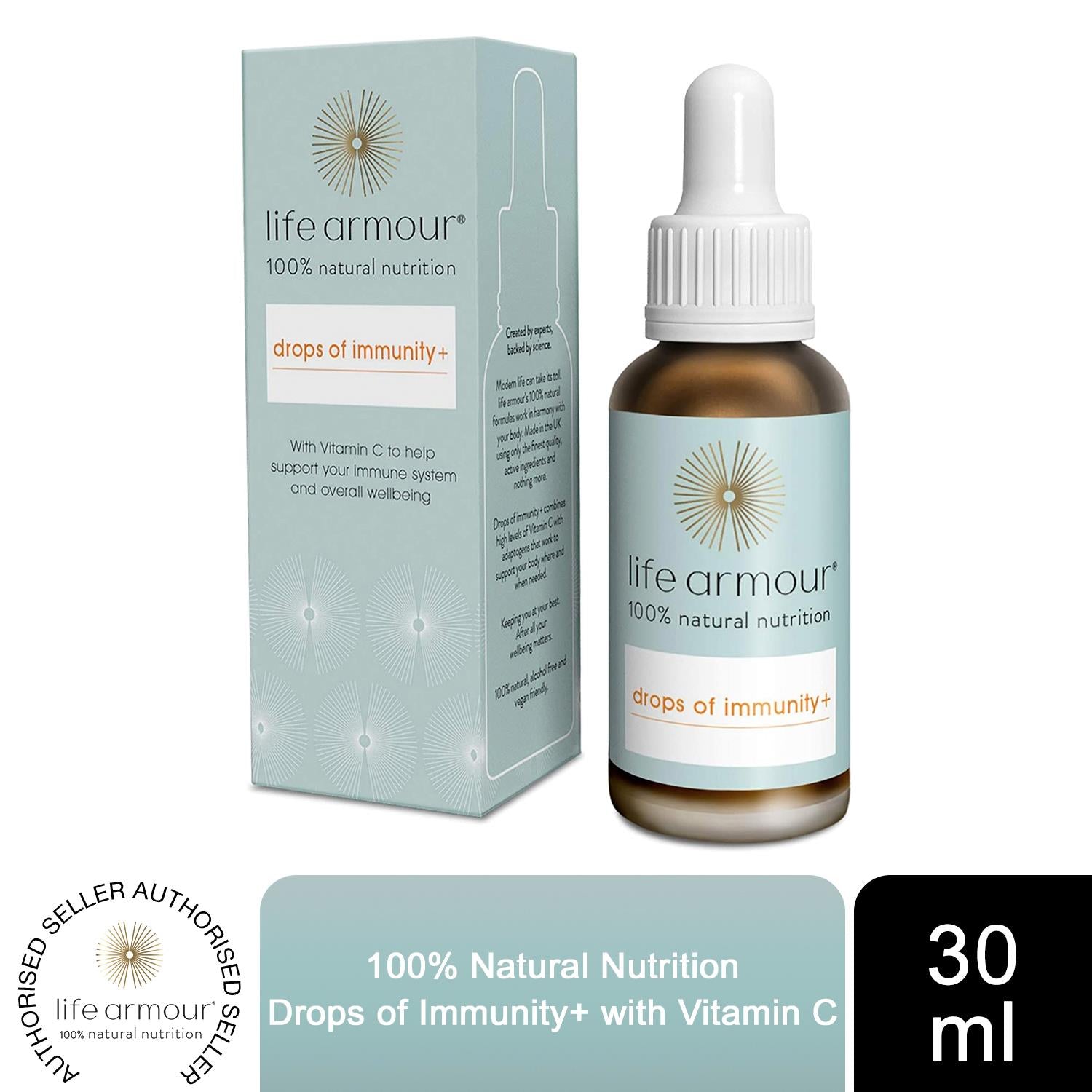 Life Armour 100% Natural Nutrition Drops of Immunity+ with Vitamin C ...