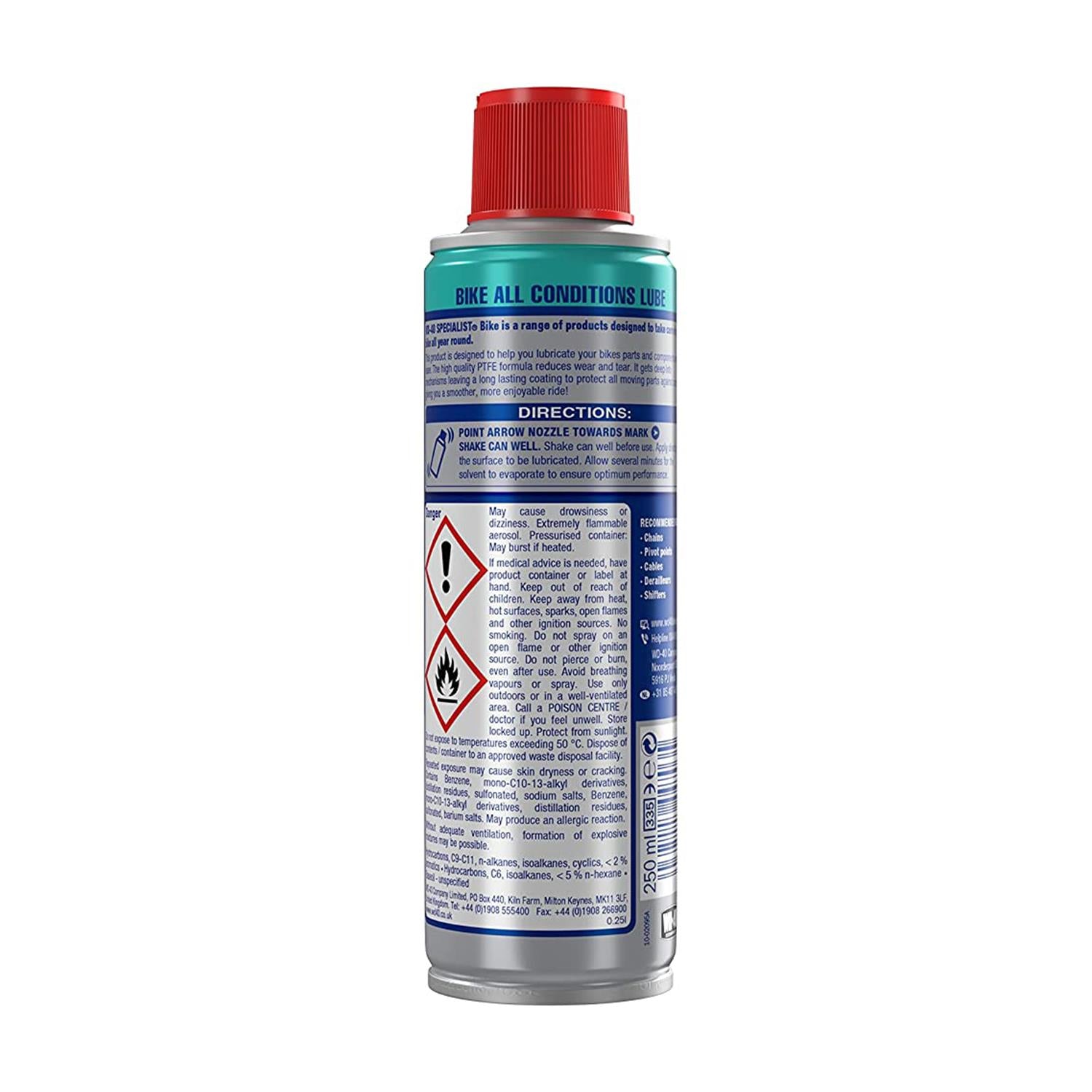 WD-40 Specialist Bike All Condition Lubricant PTFE-based Formula Spray ...