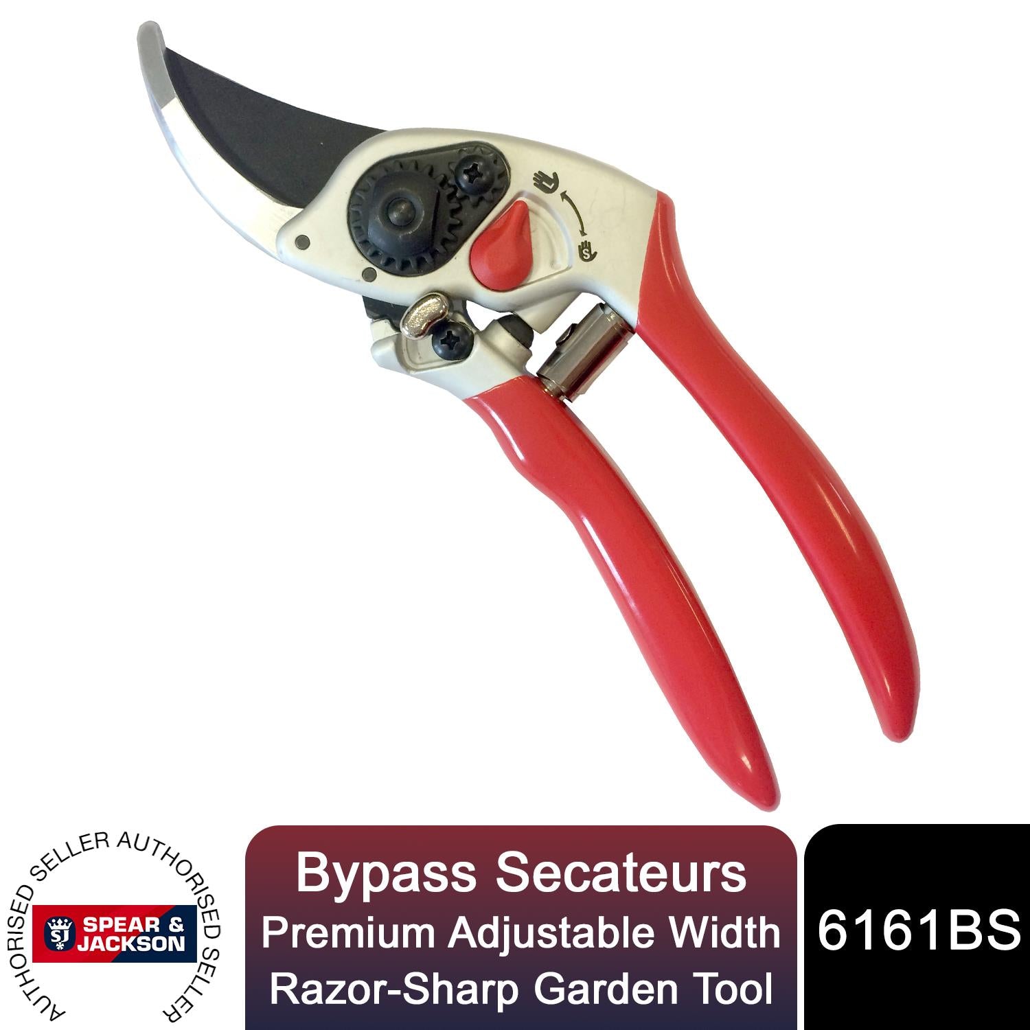Spear & Jackson Bypass Secateurs Premium Adjustable Width Razorsharp G ...