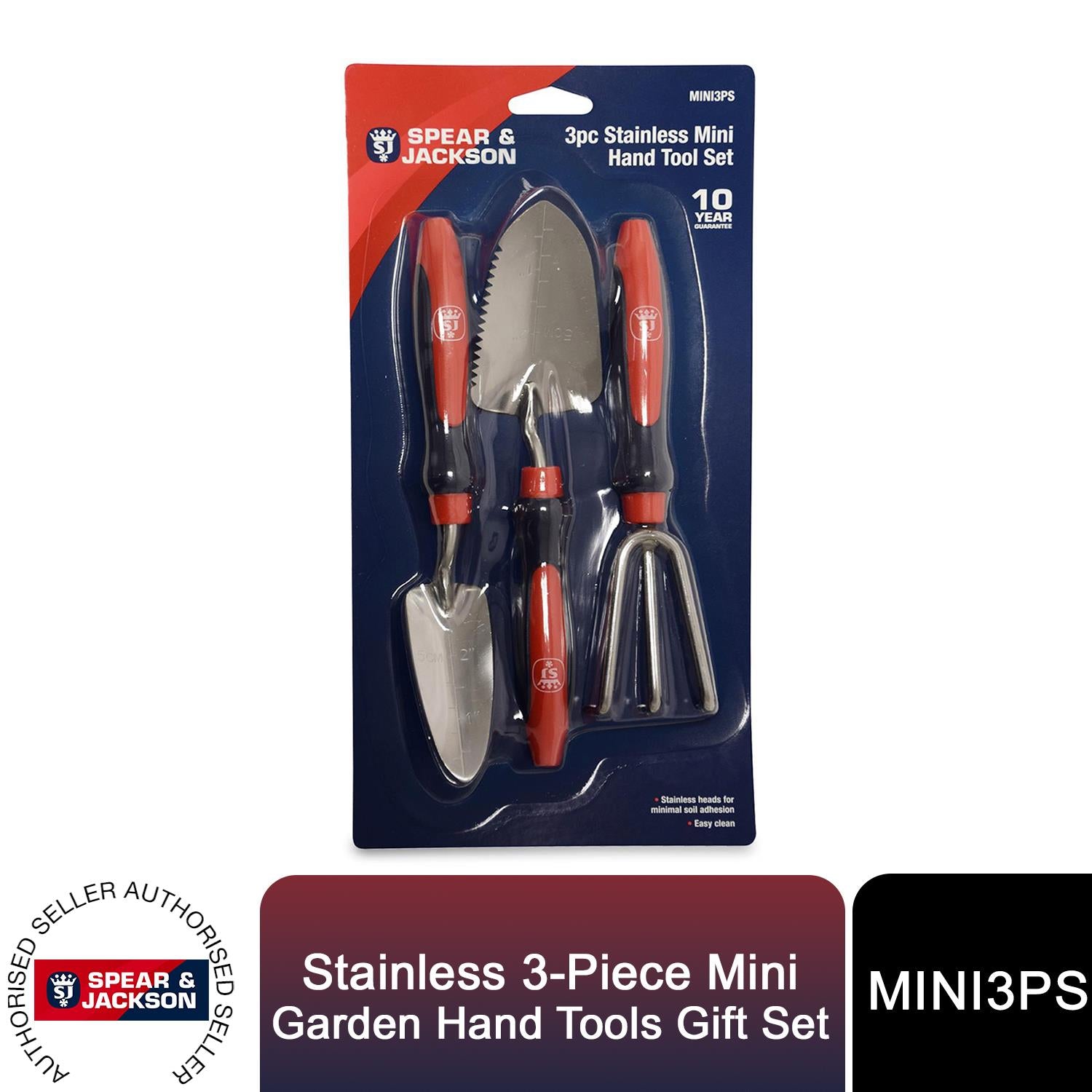 Spear & Jackson Gift Set of Stainless 3-Piece Mini Garden Hand Tools ...