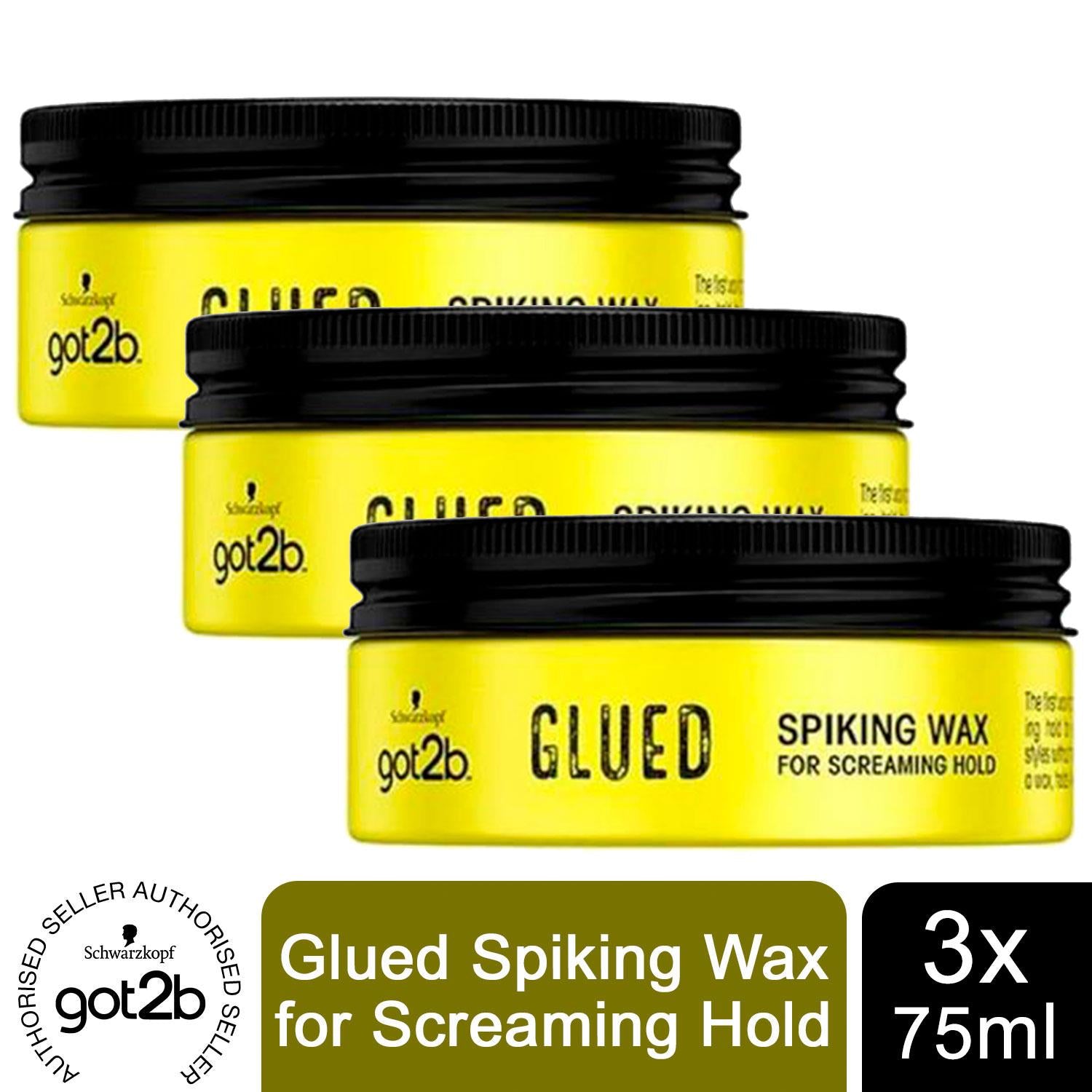 Schwarzkopf got2b Glued Spiking Wax, 75ml (Select Pack Size from Drop ...