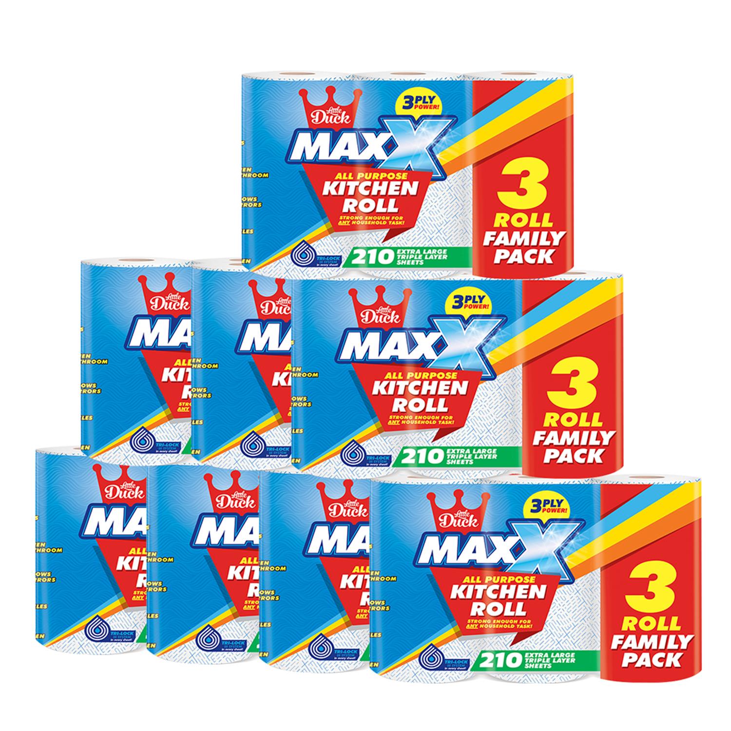 Little Duck Maxx 3 Ply Extra Large All Purpose Kitchen Towel Rolls, 12 ...