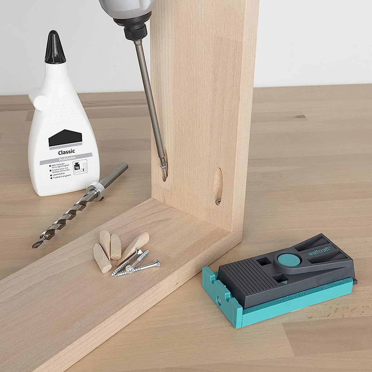 wolfcraft Undercover Jig Set 55 pieces Complete Set for Invisible Fast ...