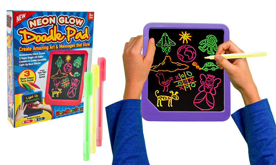 Neon Doodle Wipe Pad Light Up Board – Avant Garde Brands