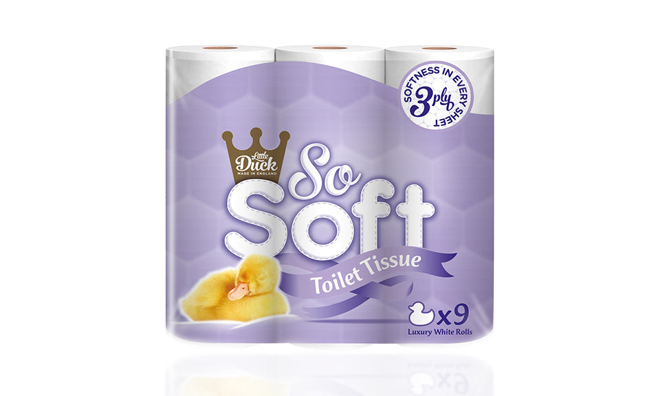 45 Rolls of Little Duck So Soft Luxury White Toilet Tissues, 3 Ply ...