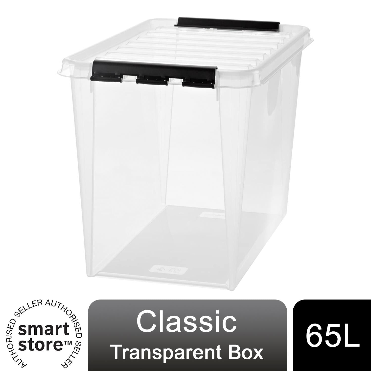 SmartStore Classic Box 65 Polypropylene Transparent Storage with Lid ...