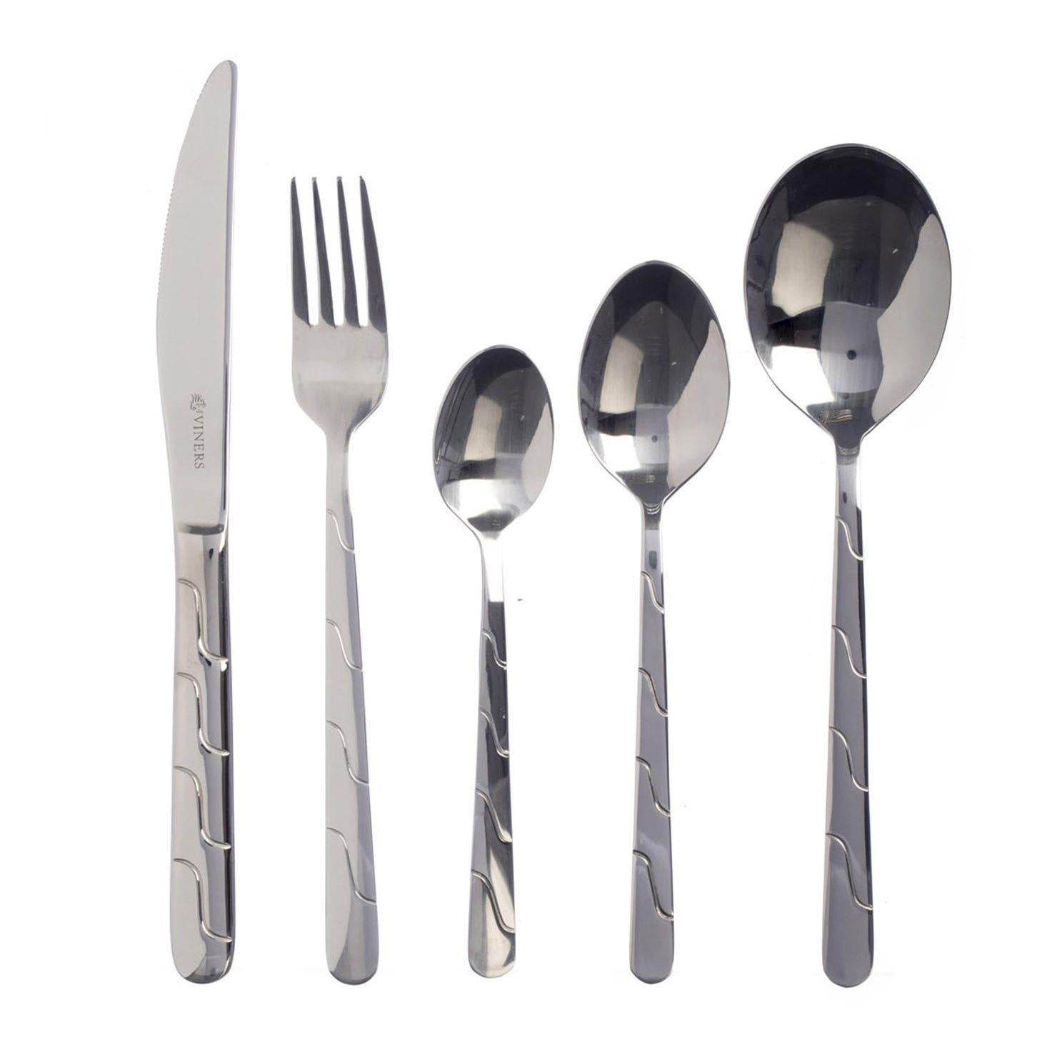 Viners Philips 18pc Stainless Steel Minimalistic Design Cutlery Set fo ...