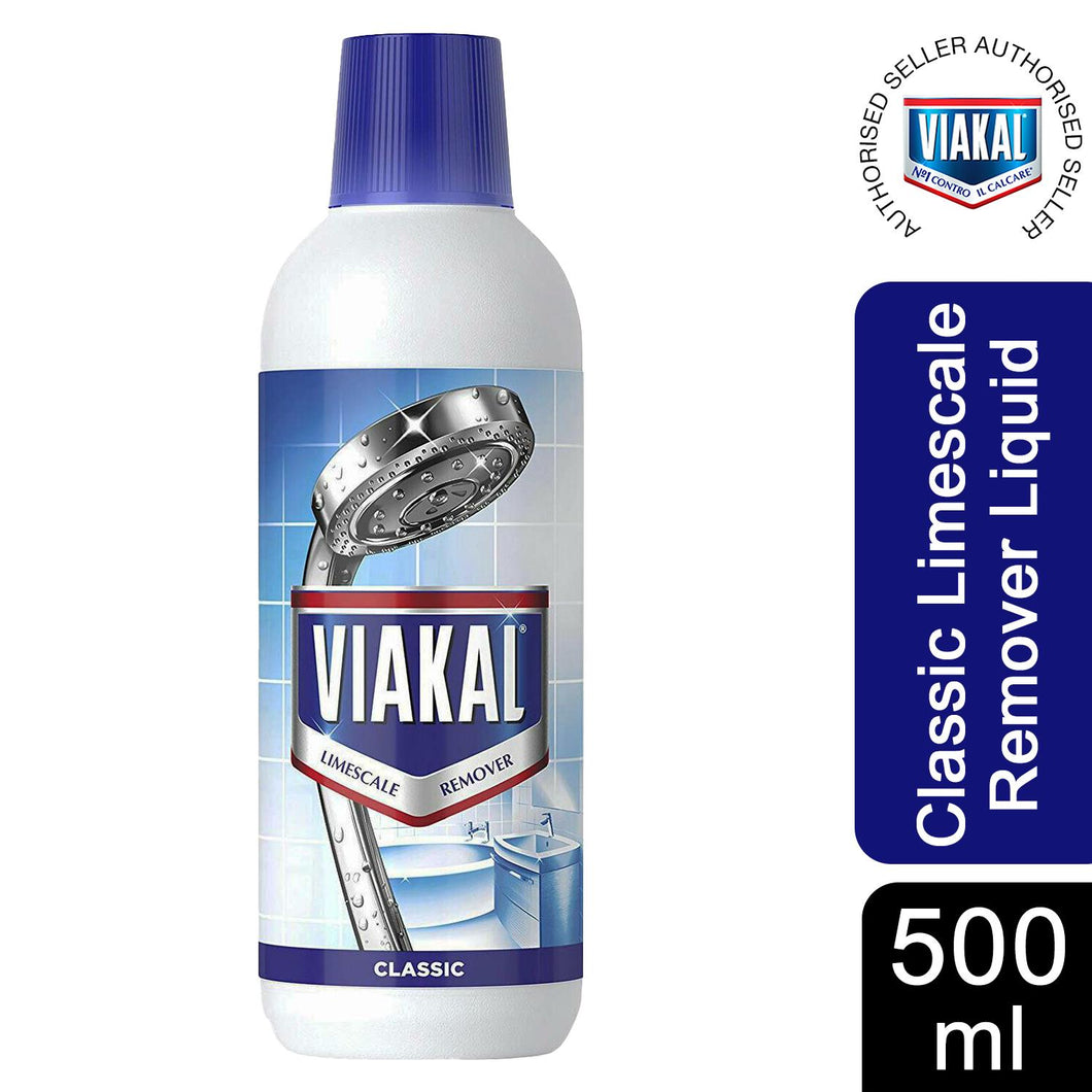 Viakal Classic Limescale Remover Liquid for Long lasting Shine, 500ml ...
