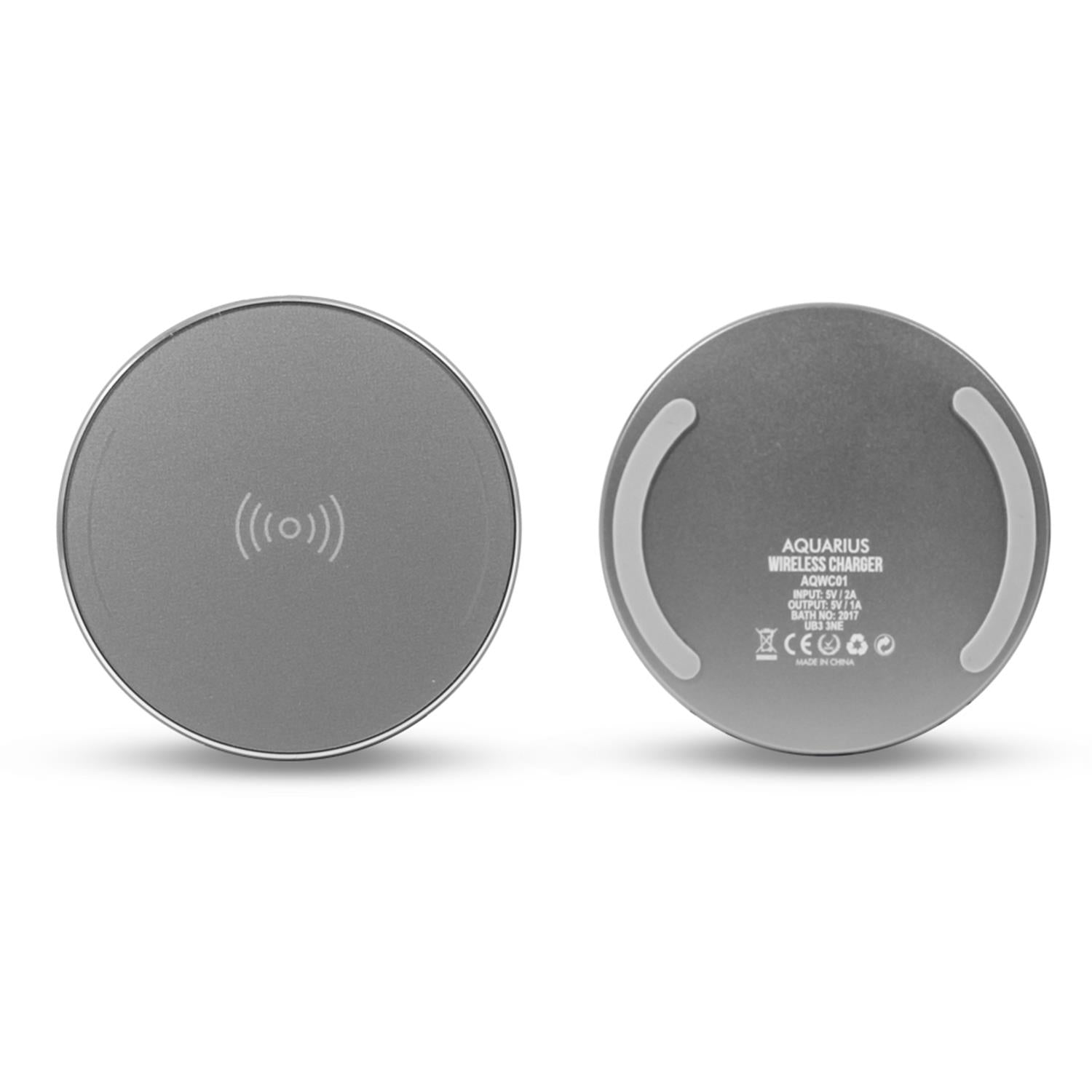 Aquarius Universal Wireless Charging Pad Round - Silver – Avant Garde ...