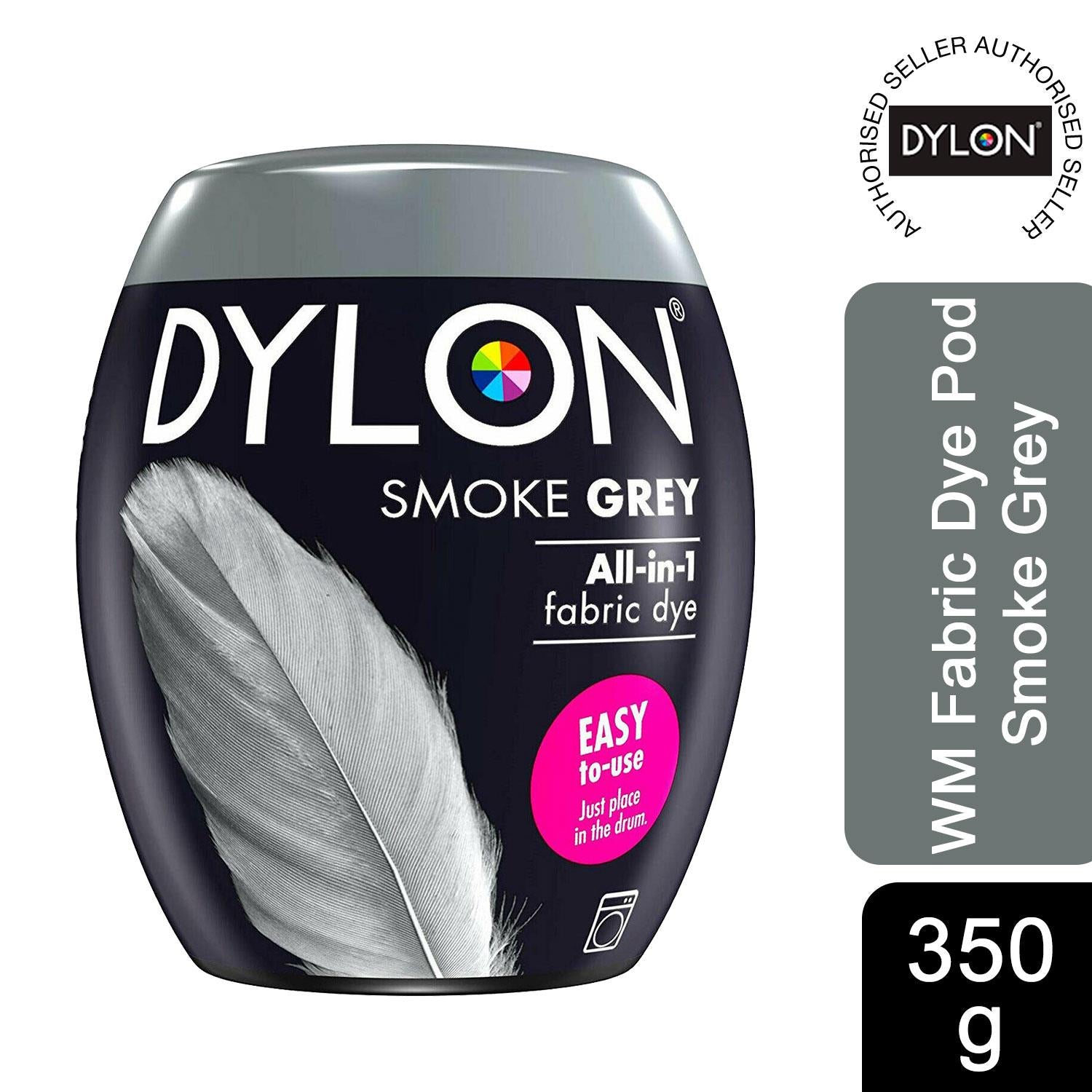 DYLON Washing Machine Fabric Dye Pod, Smoke Grey, 1pk of 350g – Avant ...