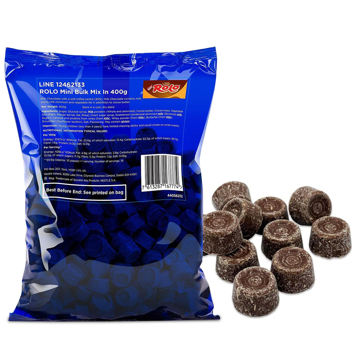 Nestle Rolo Mini Milk Chocolate & Toffee 400g, Approx 380 pieces, 5 Pa ...