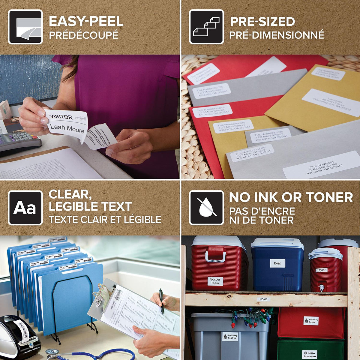 DYMO Labels Large Return Address Self Adhesive LW 500 EasyPeel 25x54mm ...