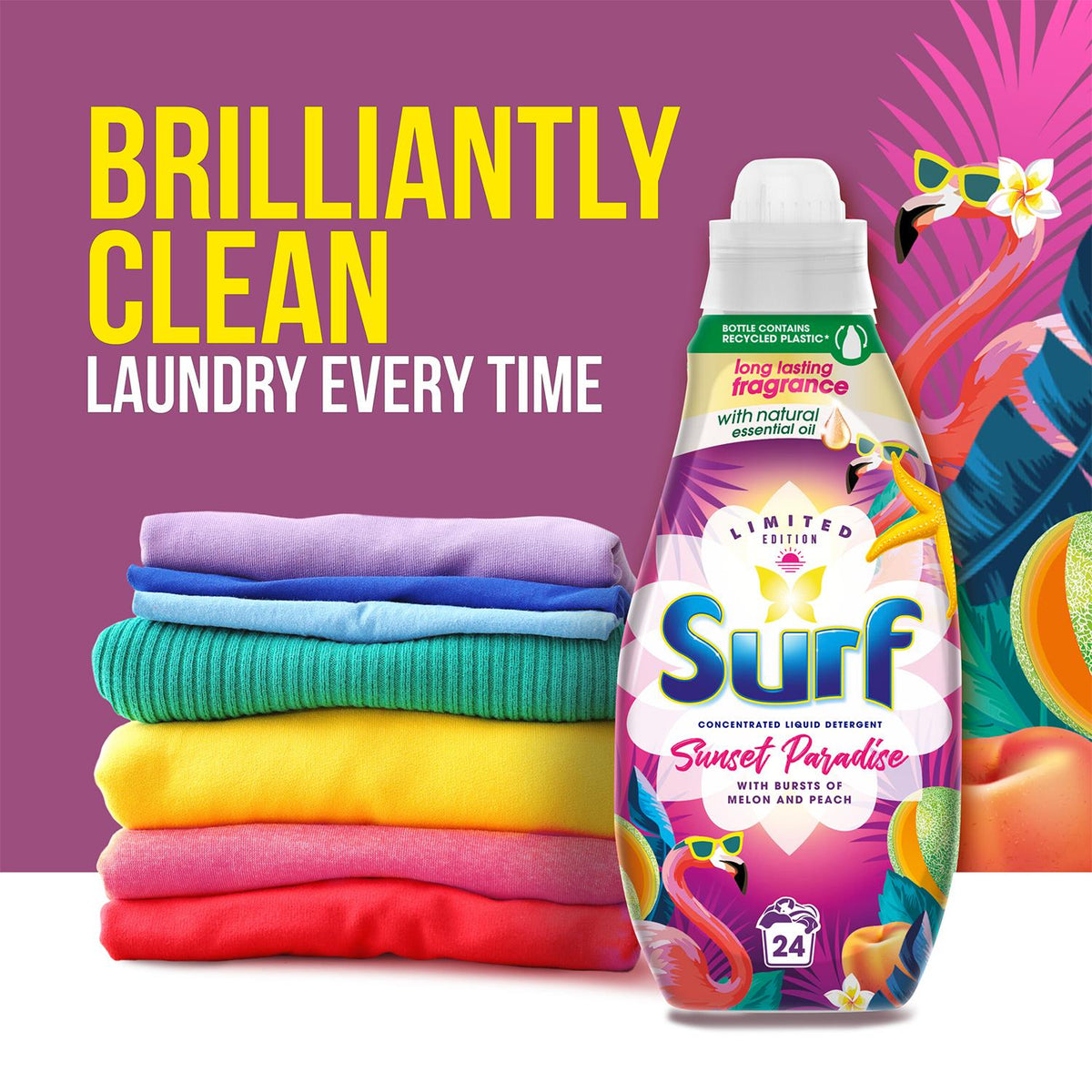 Surf Washing Liquid 24w & Comfort Fabric Conditioner 55w Sunset Paradi ...