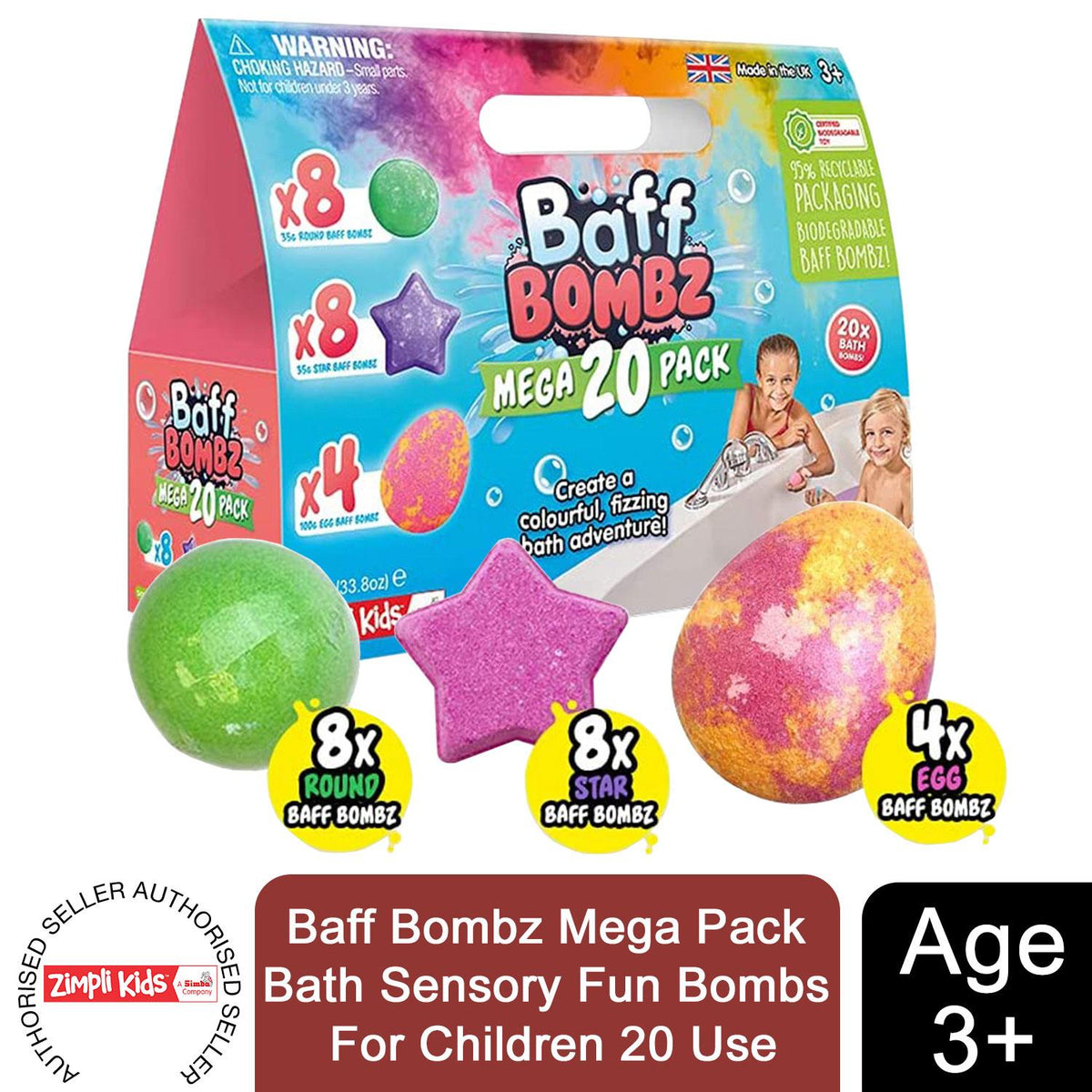 Mega Baff Pack Baff Bombz Gelli Spa Messy Sensory Play Bath Bundle for ...