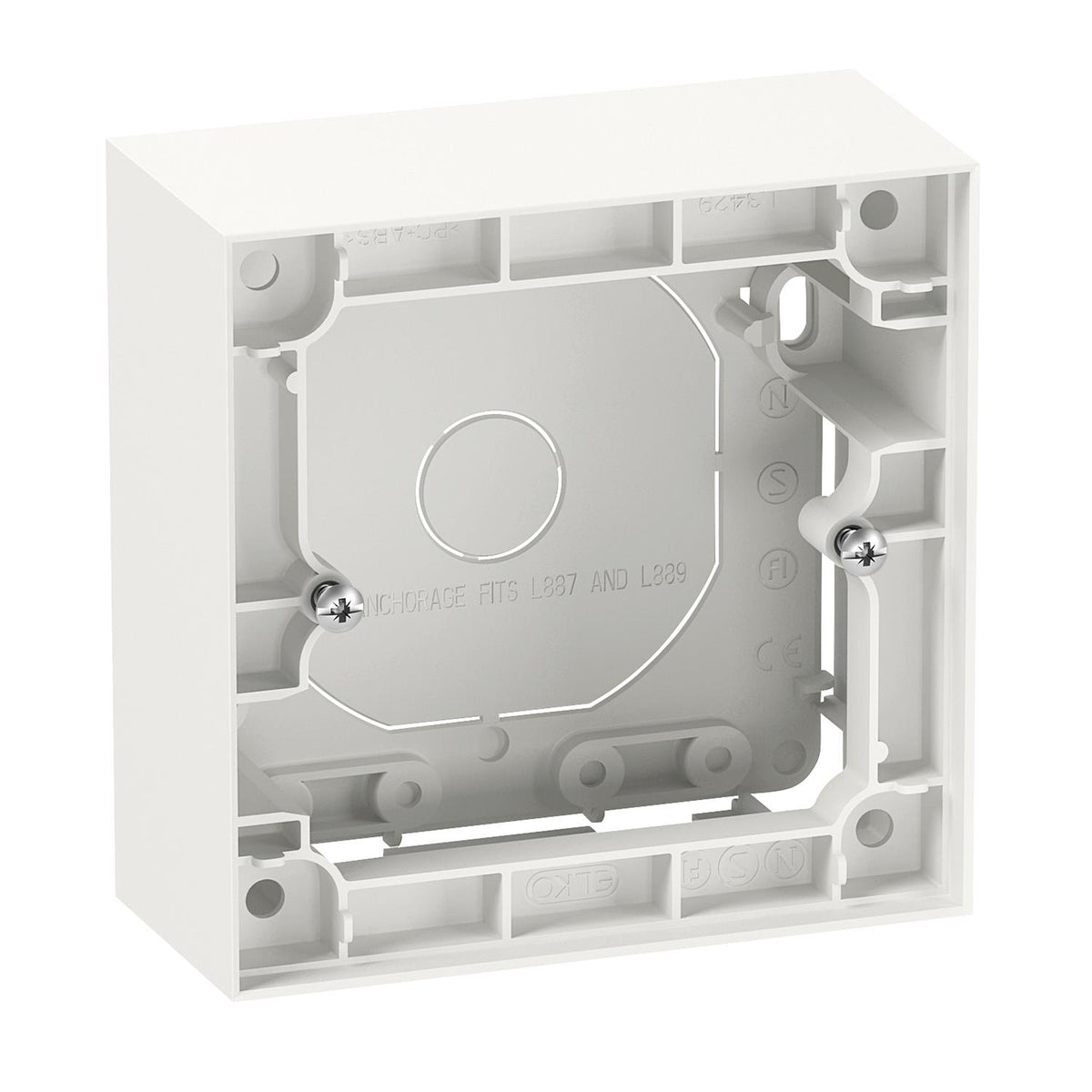 Veria Control T45 ELKO Plus 40mm Sharp Corners Wall Box for Wall Mount ...