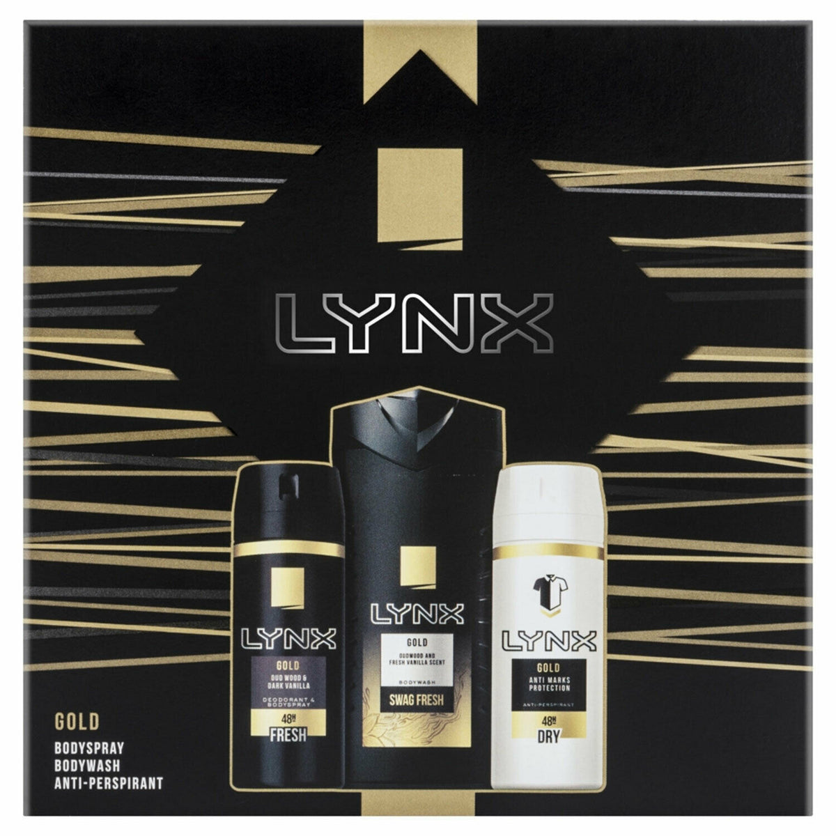 Lynx Gold Antiperspirant, Body Spray & Body Wash Trio Gift Set – Avant ...