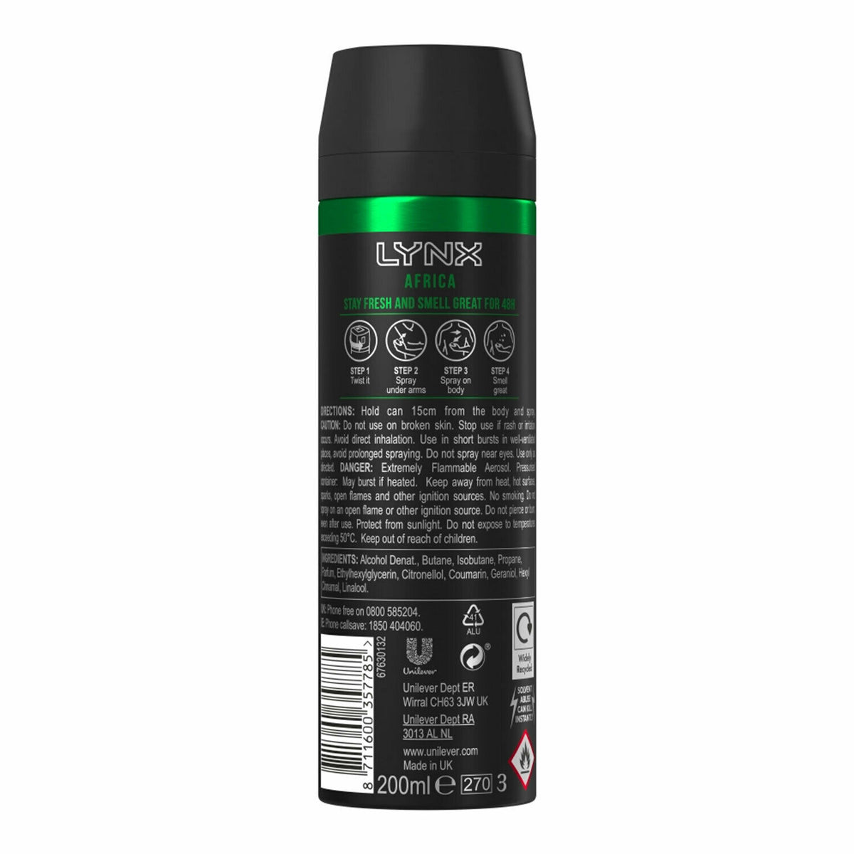 Lynx XL Body Spray Deodorant, Africa, 200ml – Avant Garde Brands